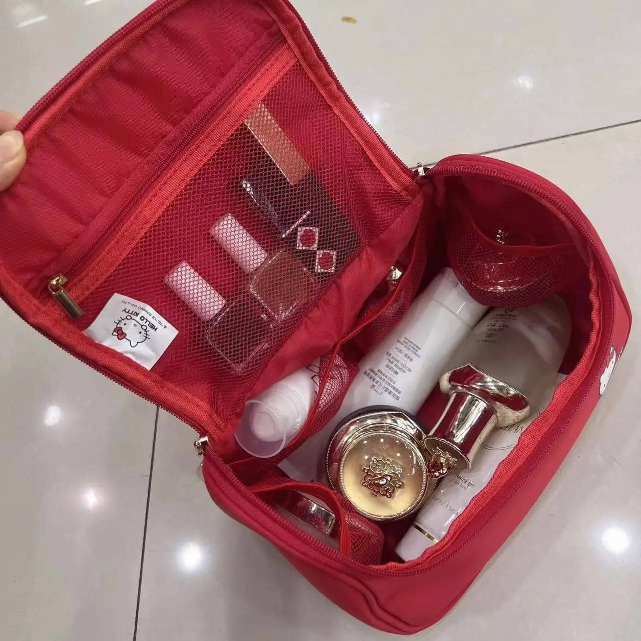 Büyüleyici Hello Kitty Makyaj Çantası - Koreli Sanrio Kozmetik Çantası ...