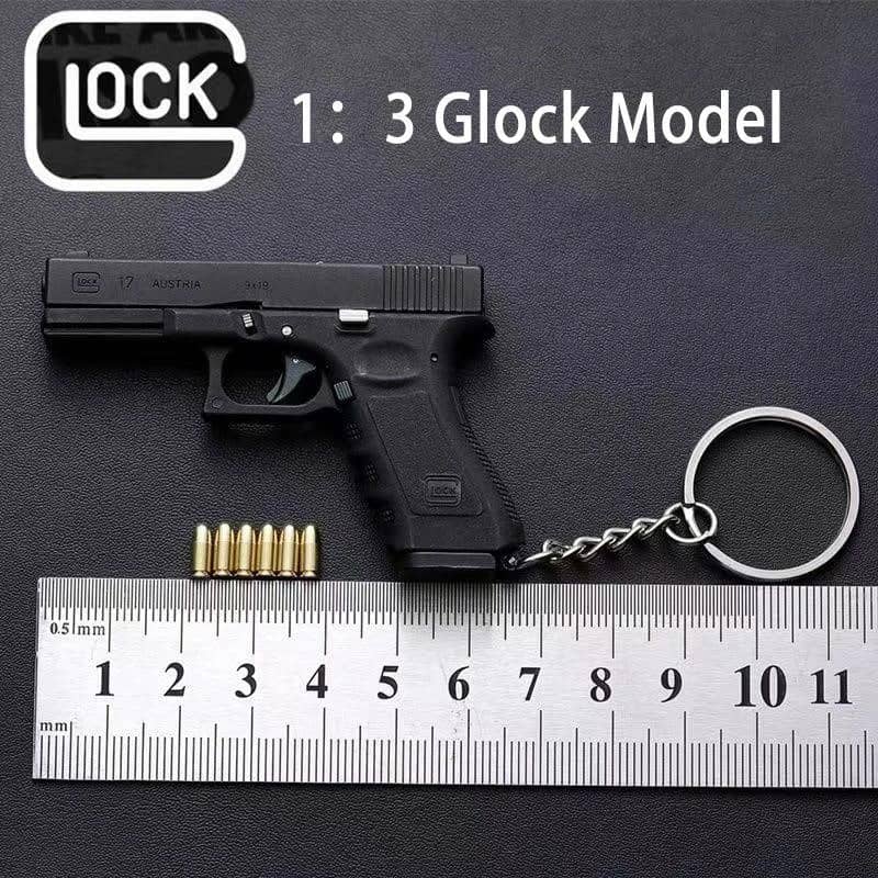 2023 Minyatür Glock G17 Tabanca Modeli Anahtarlık - Tam Metal, Söndürülebilir Kabuk Ejeksiyon ...